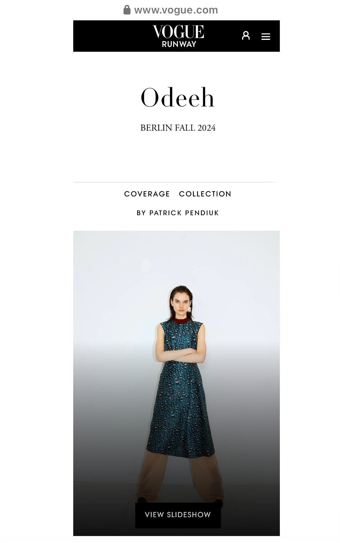 VOGUE RUNWAY – ODEEH